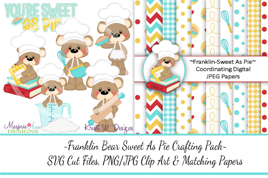 Franklin Bear Sweet Baking Crafting Pack/svg Cutting Files/paper ...