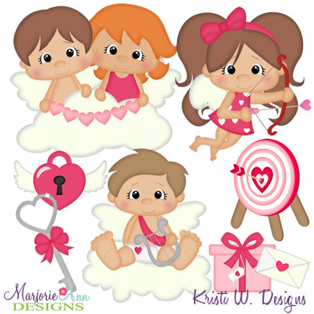 Cupid Clip Art-instant Download-digital Clipart-valentine Clip Art-cute ...