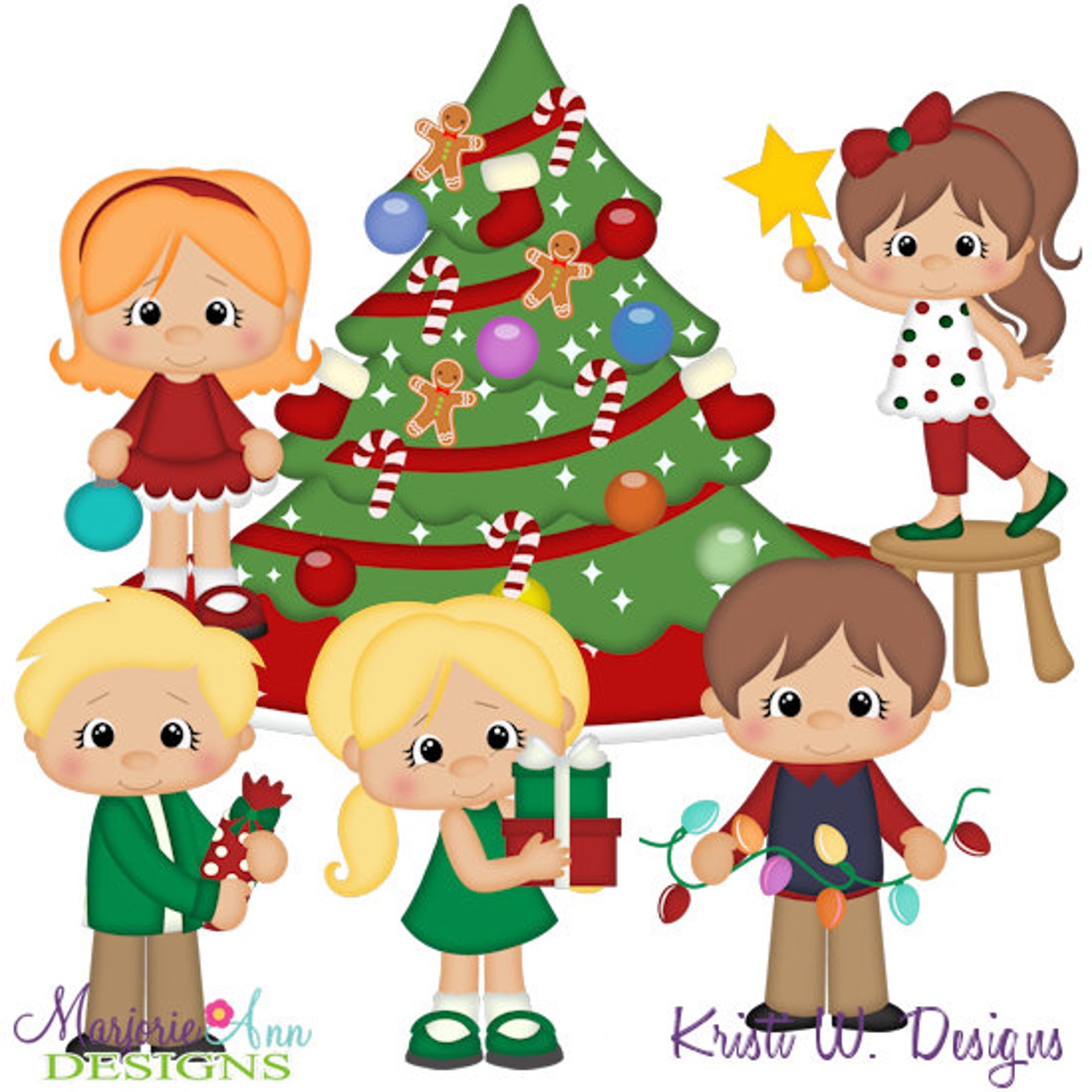Christmas Kids Clipart-instant Download-digital Clipart-png Clip Art ...