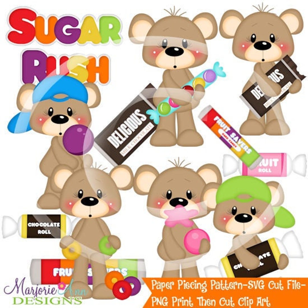 SVG Cut Files/paper Piecing/png Clip Art-franklin Sugar Rush -instant ...