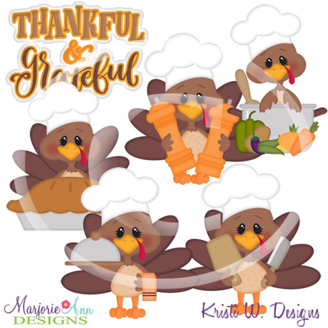 Digital Scrapbooking-thankful Chef Clipart-instant Download-digital ...