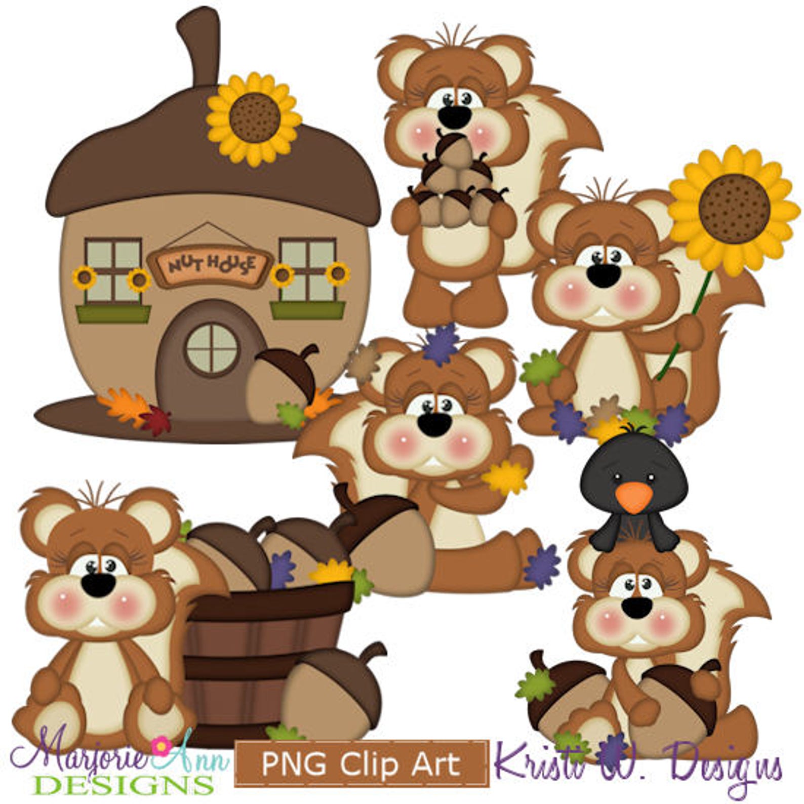 Nuts About Fall Clipart-instant Download-digital Clipart - Etsy Canada