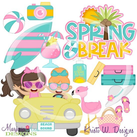 Spring Break Girls Clip Art-digital Clipart-png Clip - Etsy