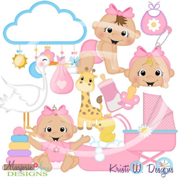 Its A Girl Baby Shower Clip Art