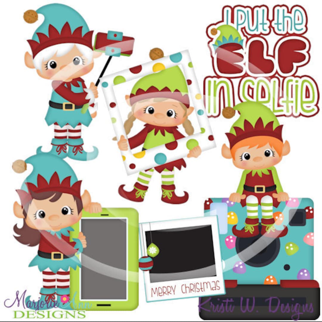 Digital Scrapbooking-selfie Elves Clipart-instant Download-digital ...