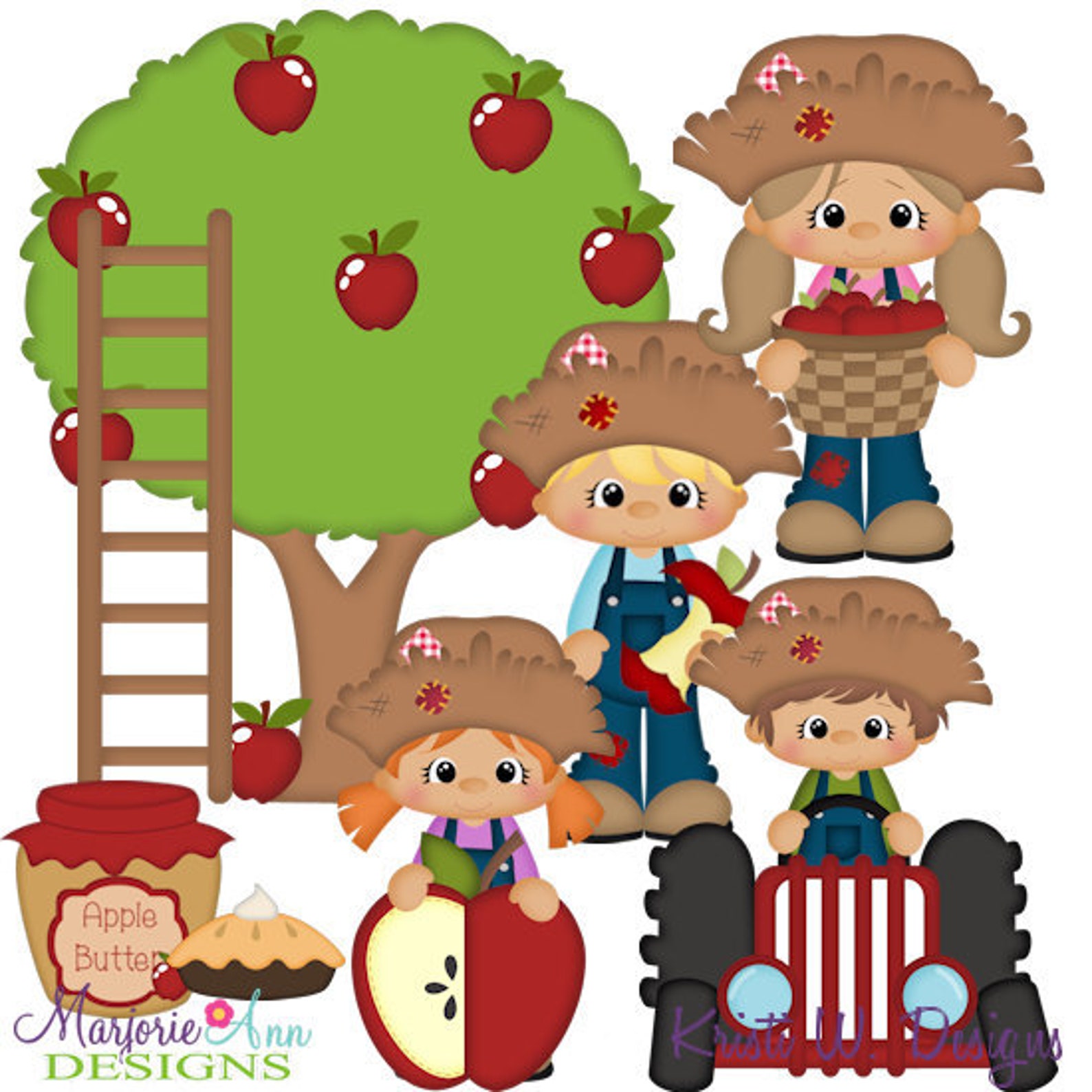 Apple Orchard Clipart-digital Clipart-png Clip Art-digital - Etsy