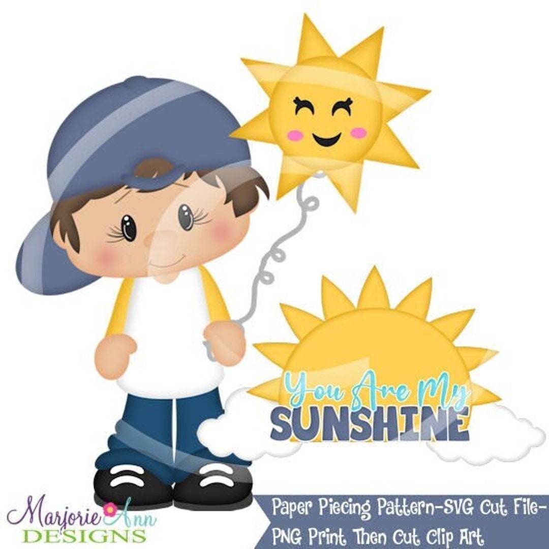 SVG Cut Files/paper Piecing/png Clip Art-my Sunshine-boy-instant ...