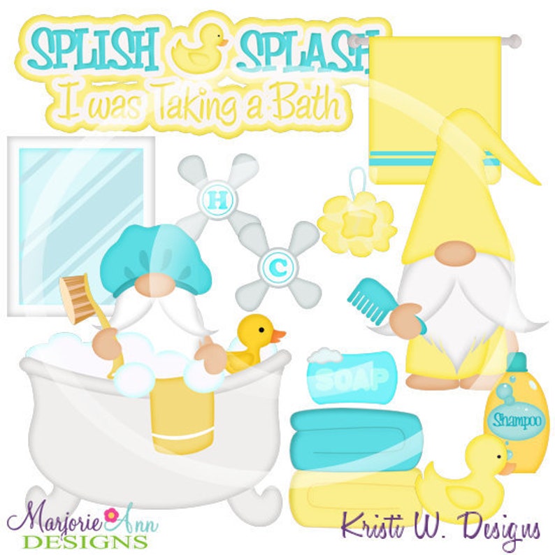 Bathtime Gnomes Clip Art-digital Clipart-png Clip Art-digital - Etsy