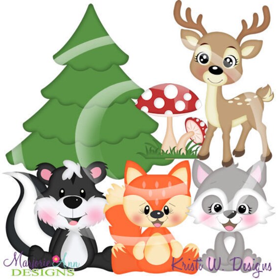 Woodland Animals Clip Art-instant Download-digital | Etsy