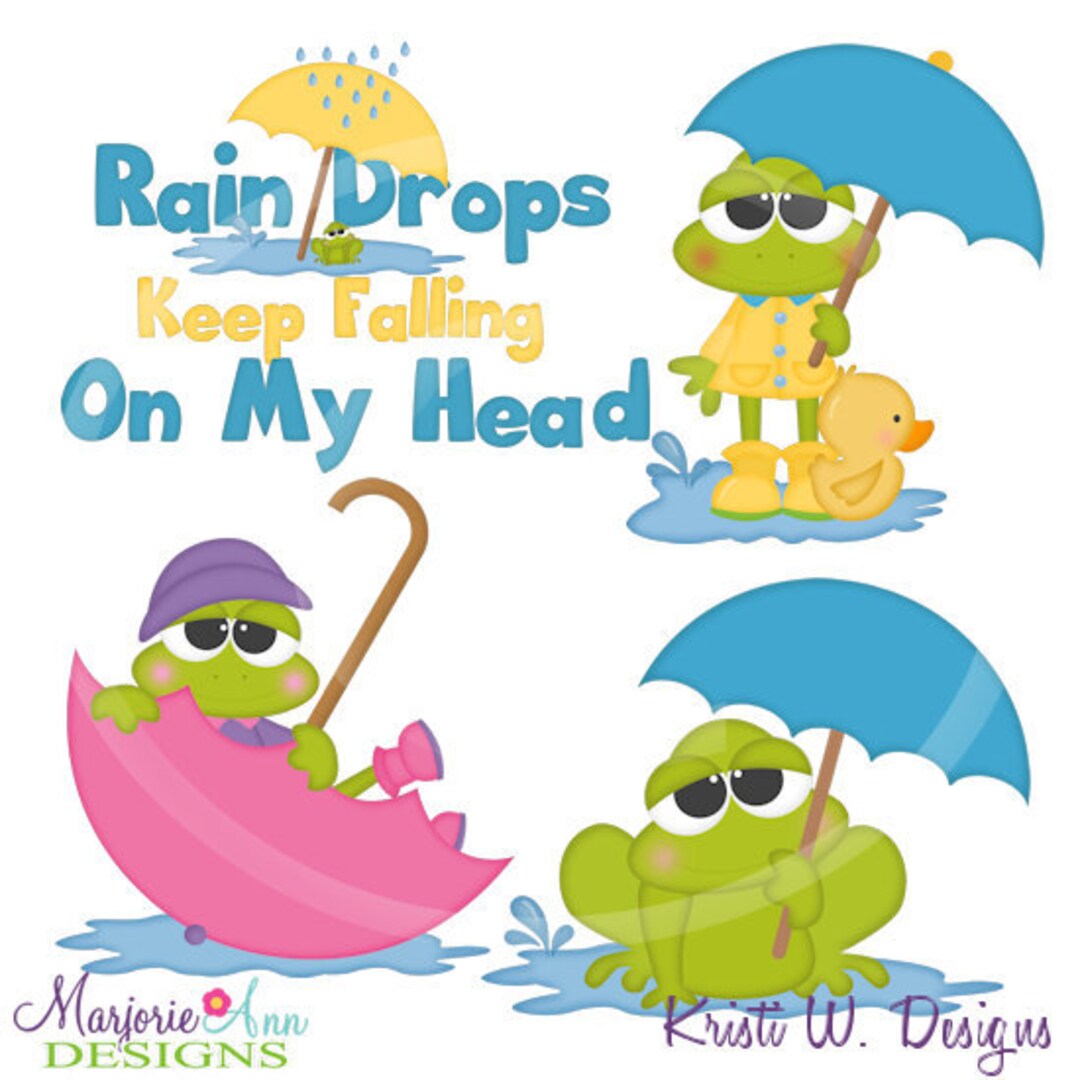 April Shower Frogs Clipart-digital Clipart-png Clip Art-digital ...