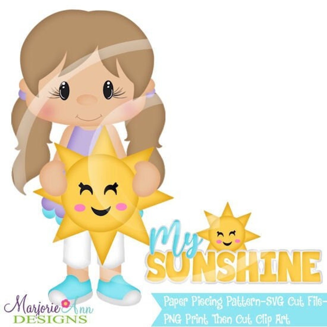 SVG Cut Files/paper Piecing/png Clip Art-my Sunshine-girl-instant ...