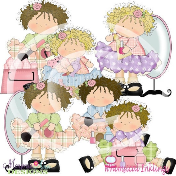 Children Playing Dress Up Clipart