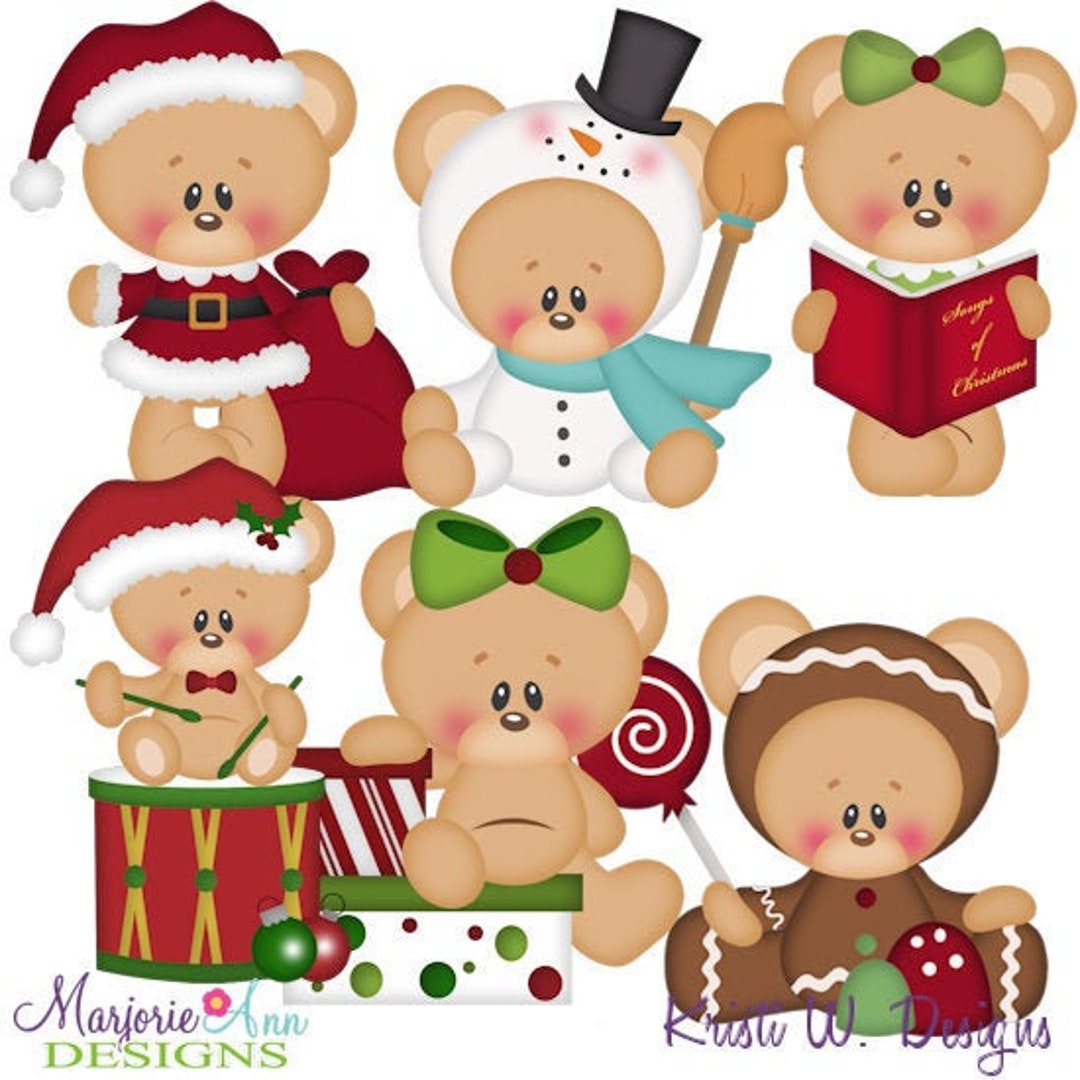 Christmas Bears Set 1 Clipart-digital Clipart-png Clip Art-digital ...