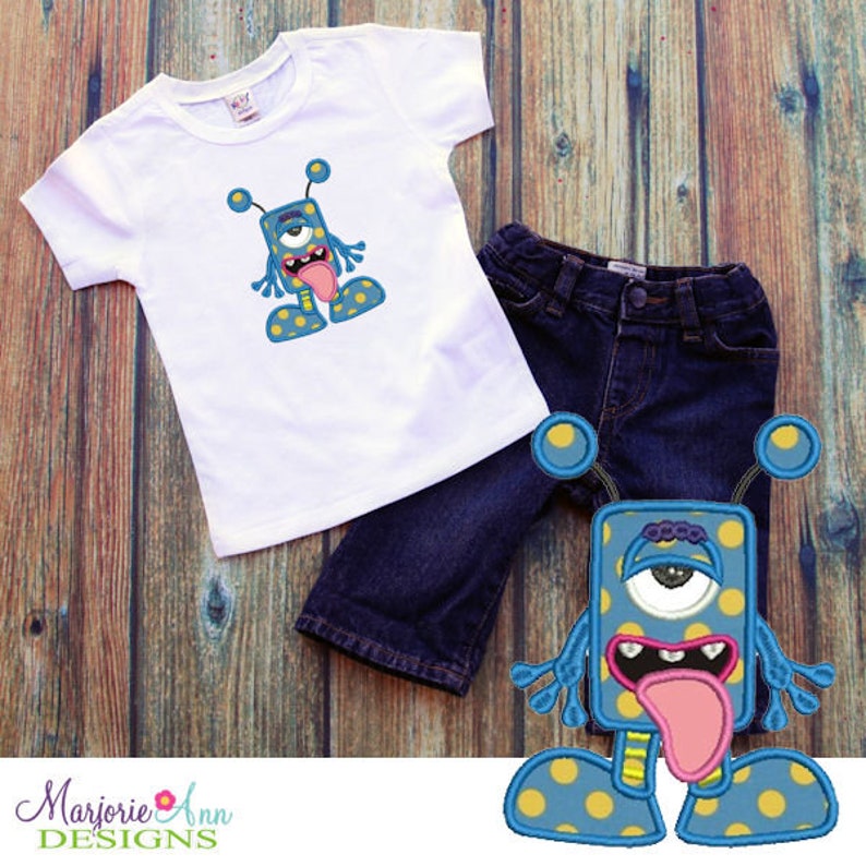Blue Monster Machine Embroidery Designs Appliquemonster - Etsy