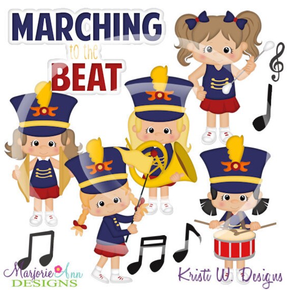 Marching Band-girls Clipart-instant Download-digital - Etsy
