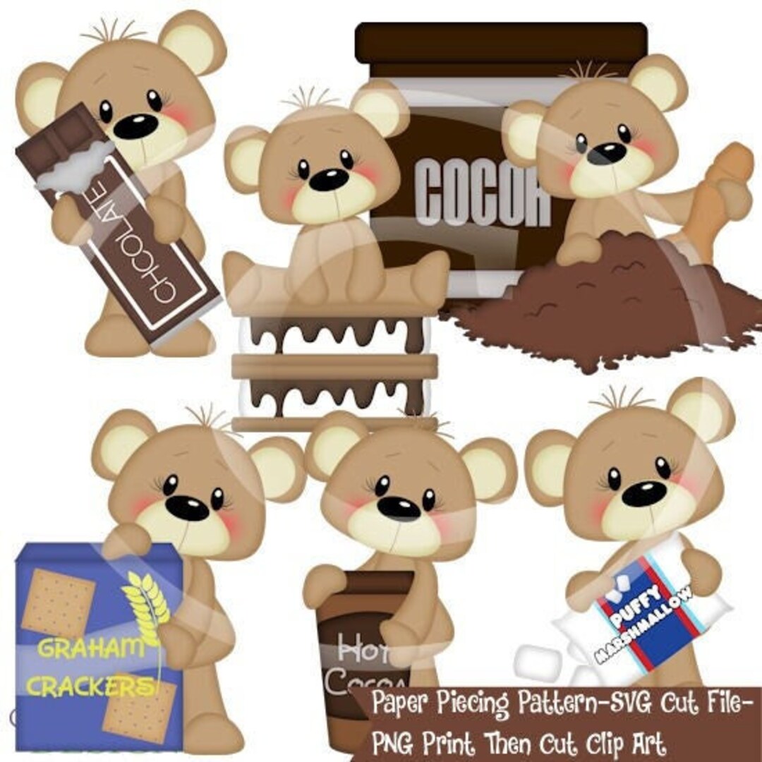 SVG Cut Files Paper Piecing PNG Clip Art Payton Loves Smores & Cocoa ...