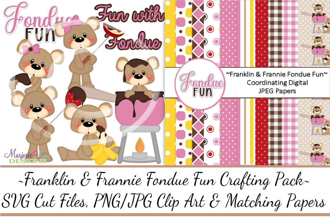 Franklin and Frannie Fondue Fun Crafting Pack/svg Cutting Files/paper ...