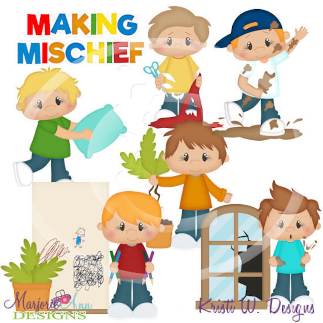 Making Mischief Boys Clipart-digital Clipart-png Clip Art-digital ...