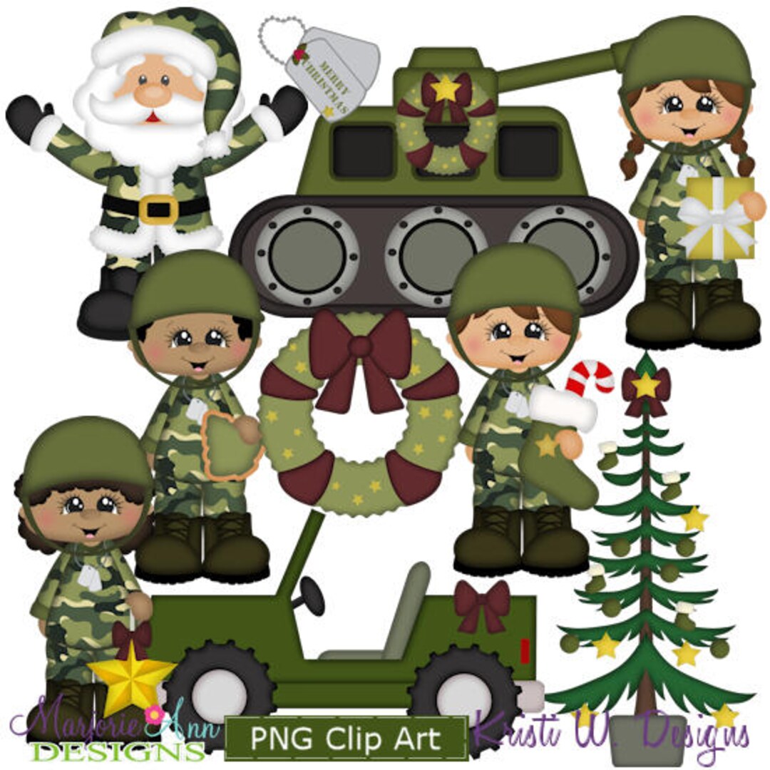 Military Christmas Clipart-instant Download-digital Clipart-png Clip ...