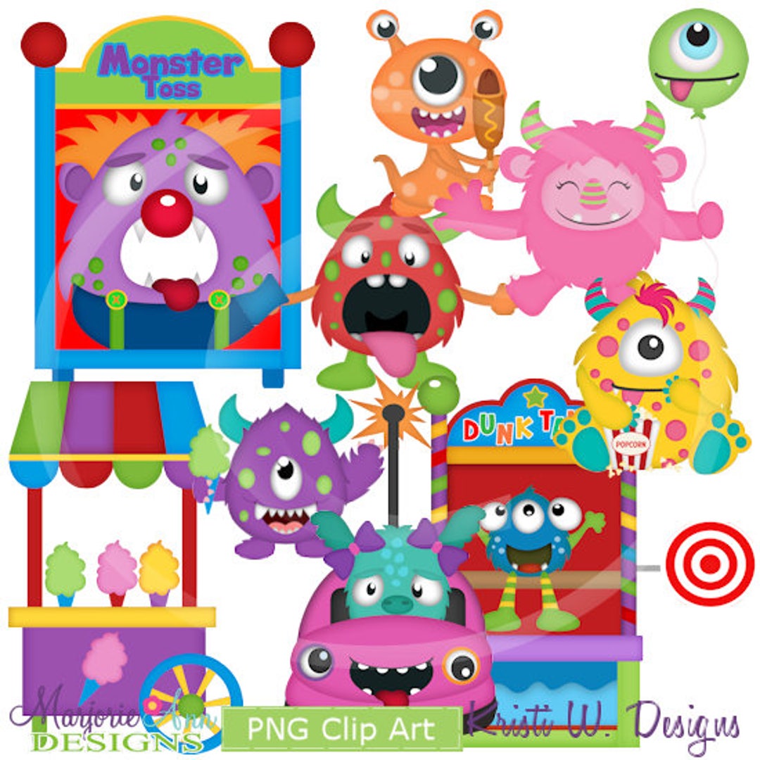 Monster Carnival EXCLUSIVE Clipart-instant Download-digital Clipart - Etsy