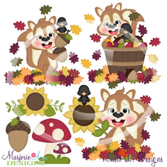 Autumn Friends Clip Art-Digital Clipart-PNG clip art-digital | Etsy
