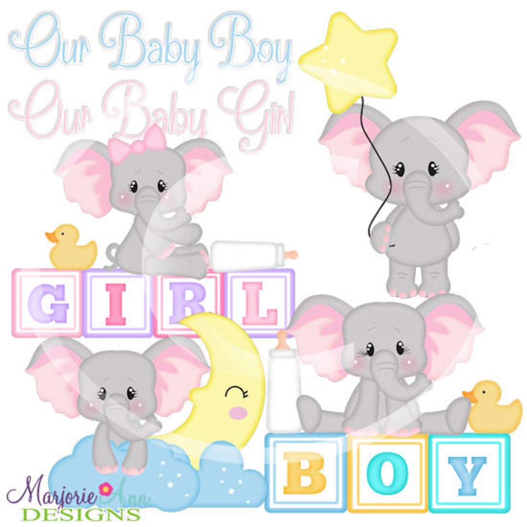 Sweet Baby Elephants Clipart-instant Download-digital Clipart-png Clip ...
