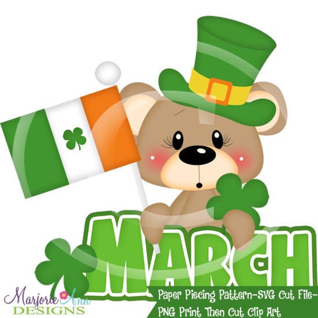 SVG Cut Files/paper Piecing/png Clip Art-franklin Bear March-instant ...