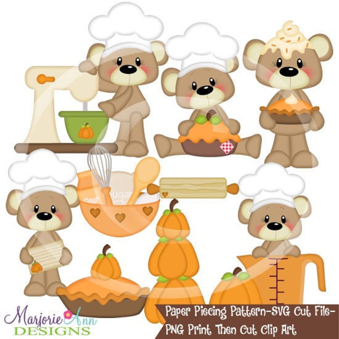 SVG Cut Files Paper Piecing PNG Clip Art Payton Pumpkin Spice Instant ...