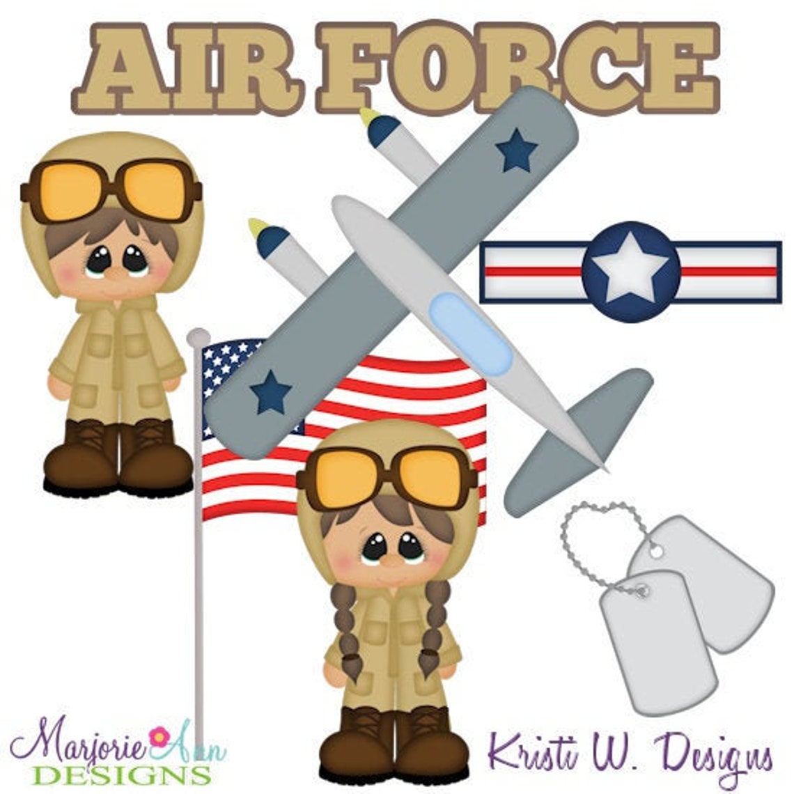 Air Force Clip Art-digital Clipart-png Clip Art-digital - Etsy