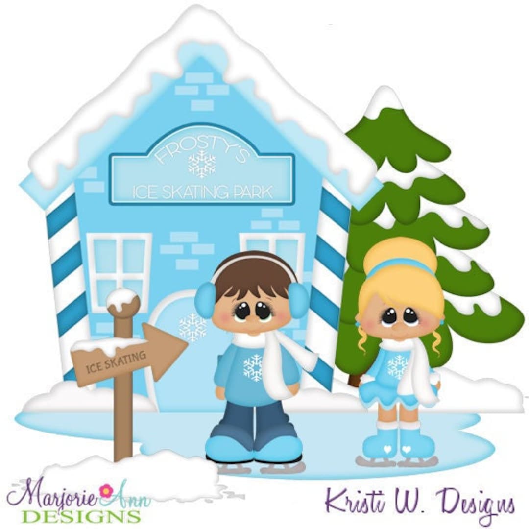 Frosty's Ice Skating Park Clip Art-digital Clipart-png Clip Art-digital ...