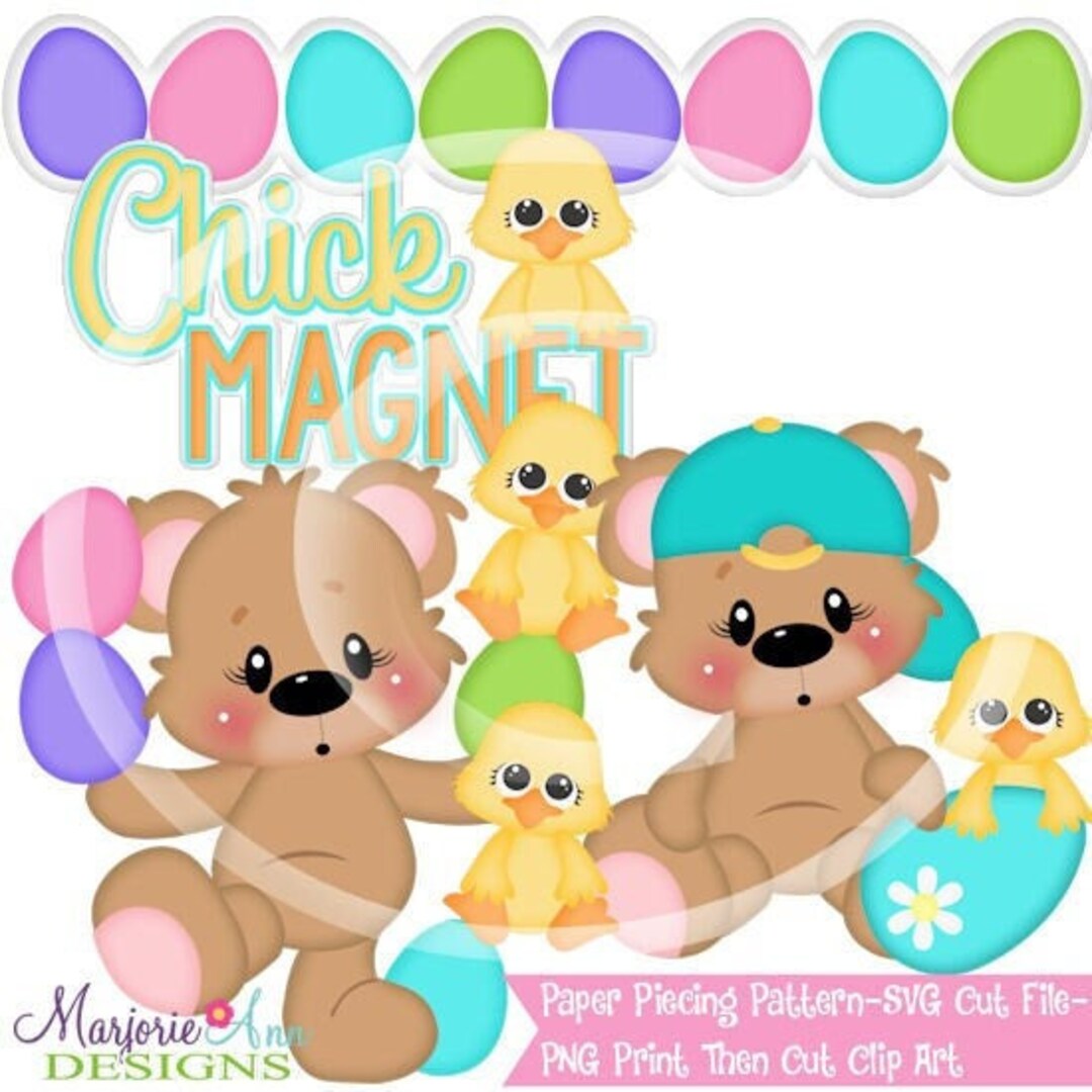 SVG Cut Files/paper Piecing/png Clip Art-benny the Chick Magnet-instant ...