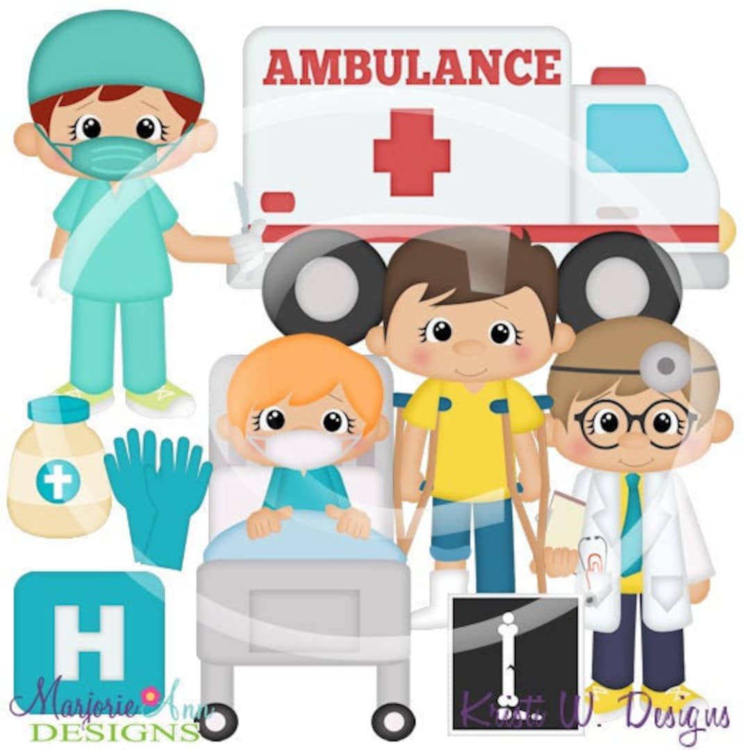 Hospital Stay Boys Clip Art-instant Download-digital Clipart Get Well ...
