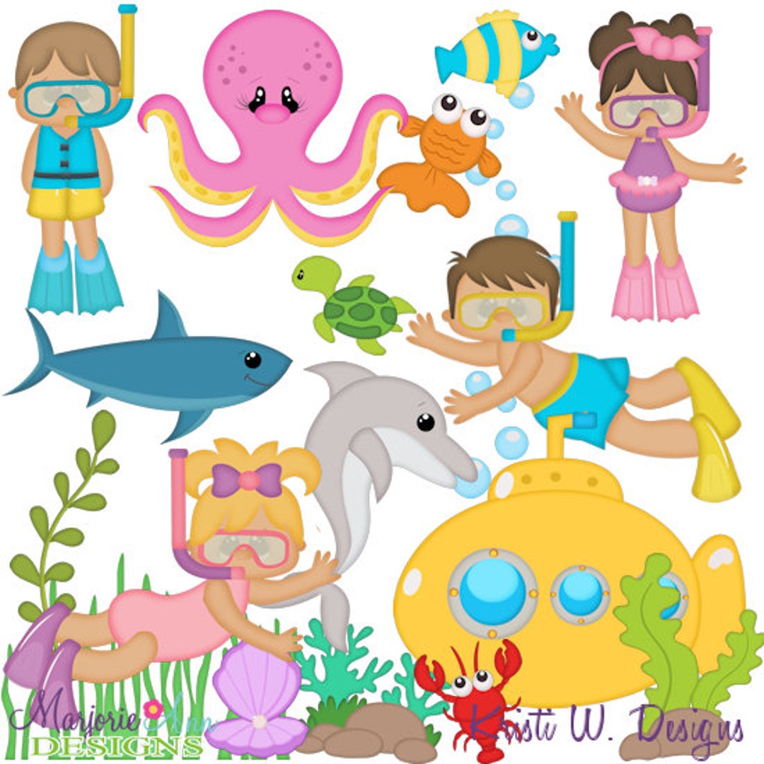 Deep Sea Diving Clip Art-digital Clipart-png Clip Art-digital ...