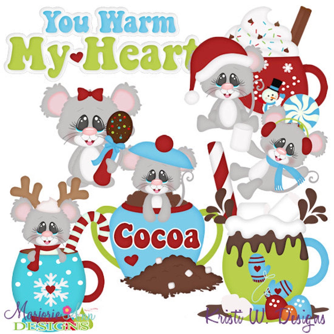 Hot Cocoa Mice Clipart-instant Download-digital Clipart-png Clip Art ...