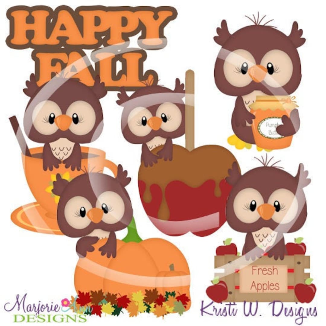 Fall Owls Clipart-instant Download-digital Clipart-png Clip Art-digital ...