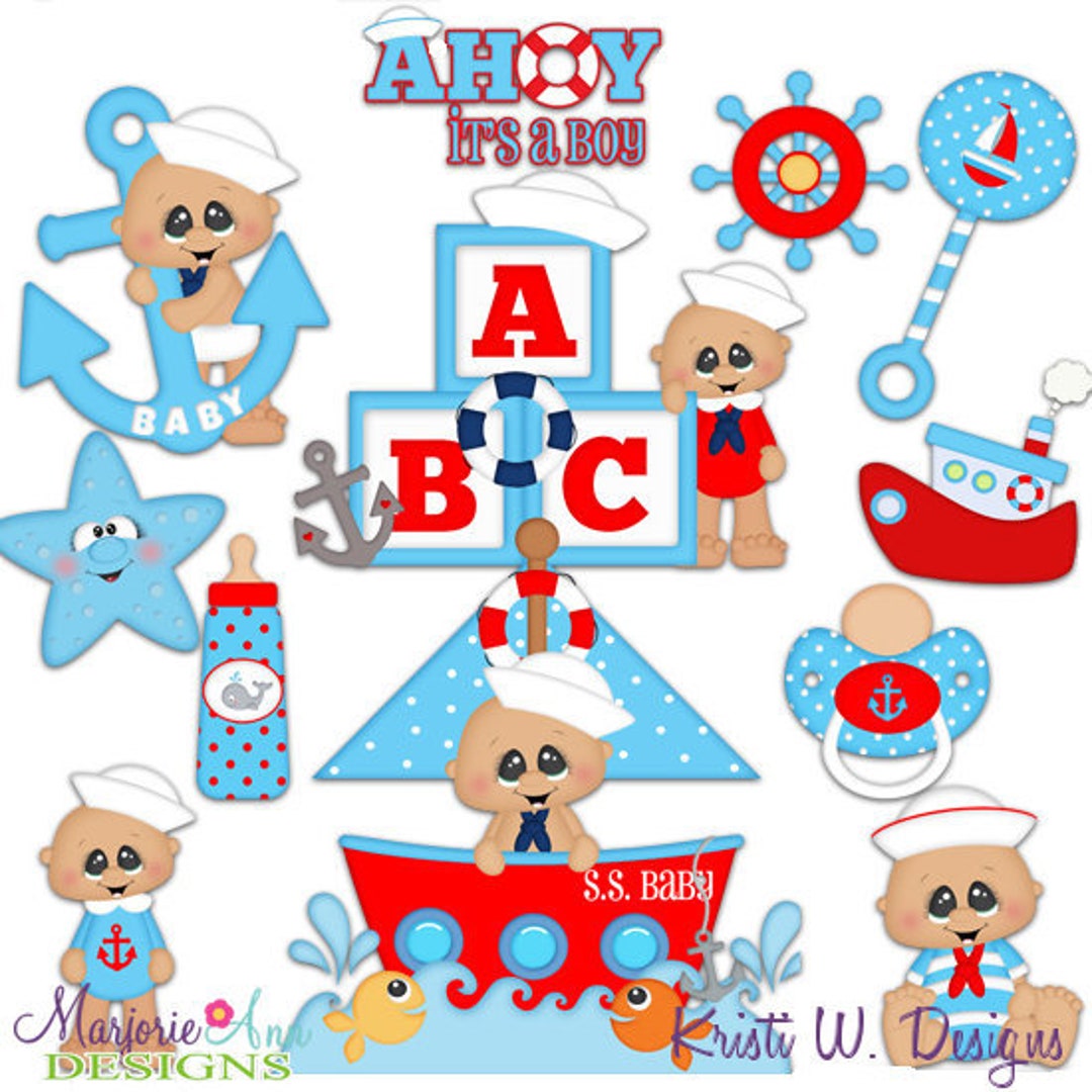 Nautical Sailor Baby Boy Clip Art-digital Clipart-png Clip Art-digital ...
