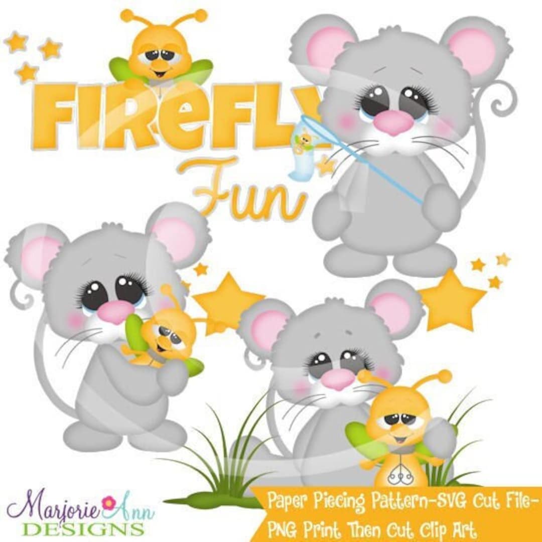 SVG Cut Files/paper Piecing/png Clip Art-firefly Fun-instant Download ...