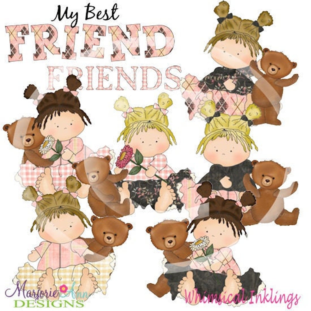 My Friend Ted Best Friends Clipart-digital Clipart-png Clip Art-digital ...
