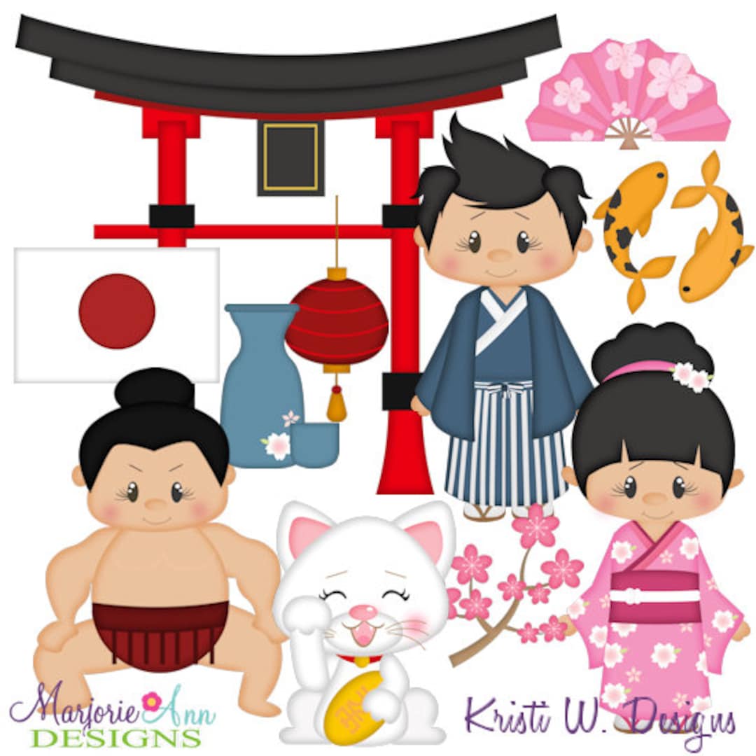 Kids Around the World-japan 2 Clipart-instant Download-digital Clipart ...
