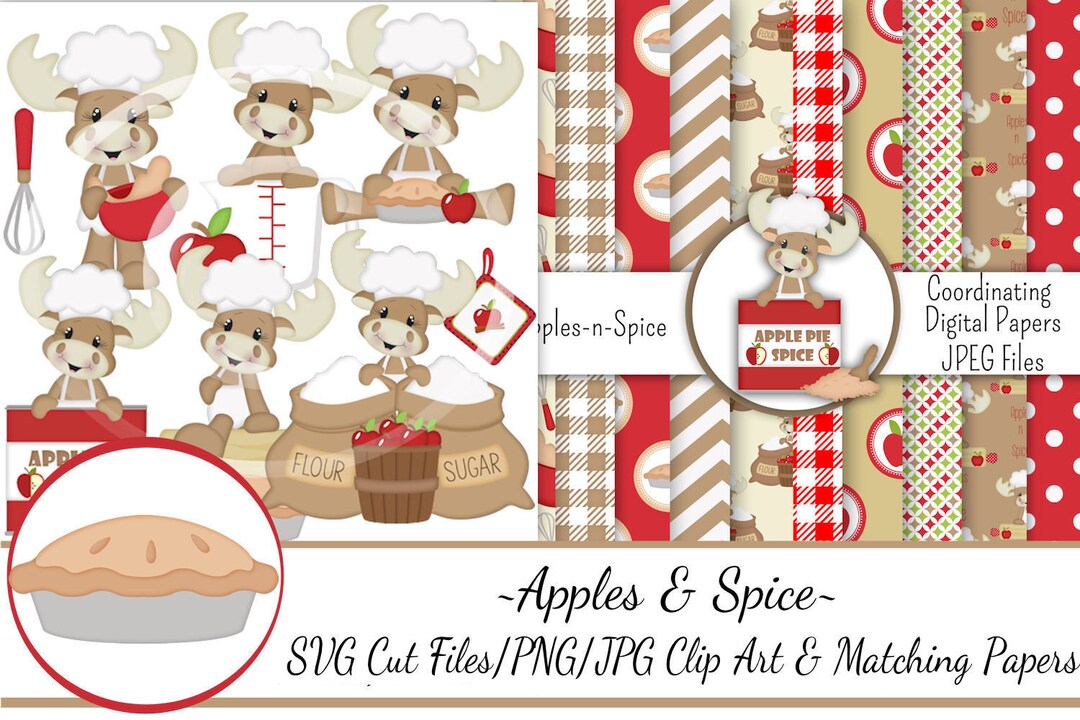 Apples & Baking Crafting Pack/svg Cutting Files/paper Piecing/clipart ...