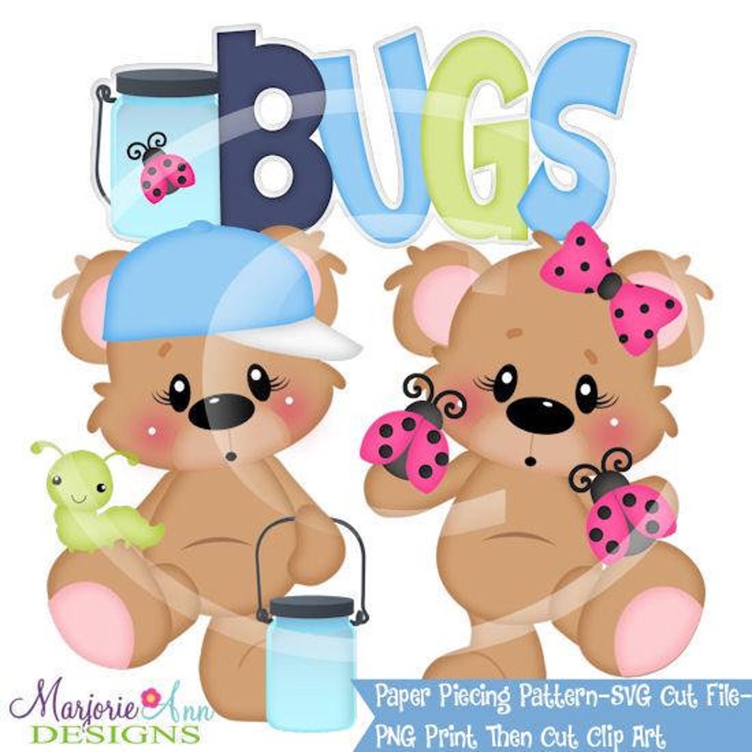 SVG Cut Files/paper Piecing/png Clip Art-benny & Belinda-bug Adventures ...