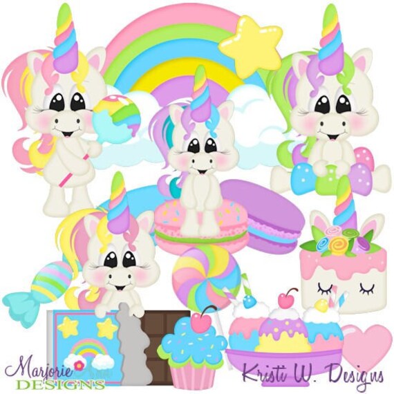 Sweet Unicorns Clip Art-digital Clipart-png Clip Art-digital - Etsy