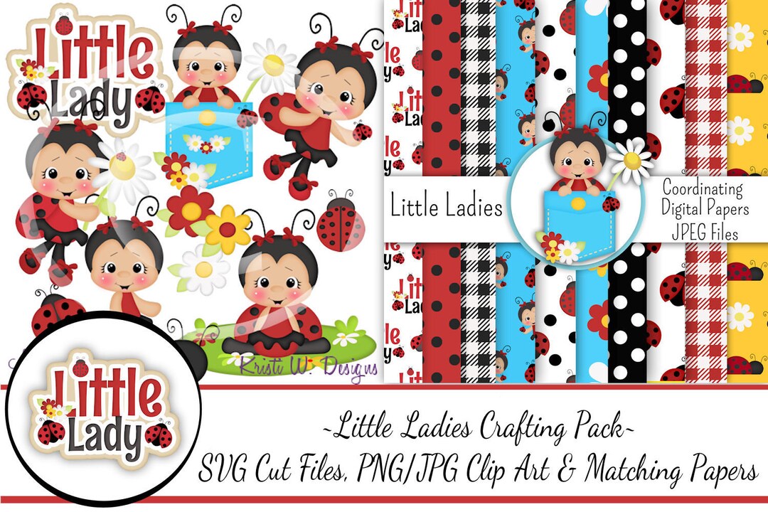 Cute Lady Bugs Crafting Pack/svg Cutting Files/paper Piecing/clipart ...