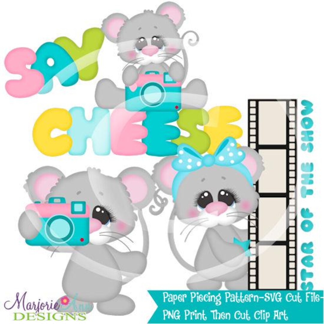 SVG Cut Files/paper Piecing/png Clip Art Say Cheese 3-scrapbook ...