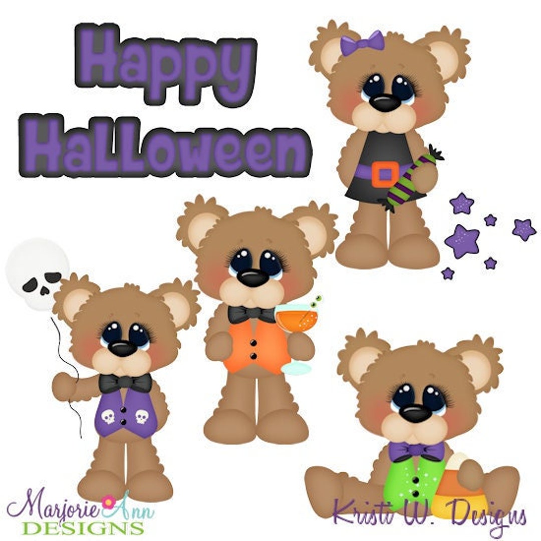 Halloween Bears Clipart-instant Download-digital Clipart-png Clip Art ...