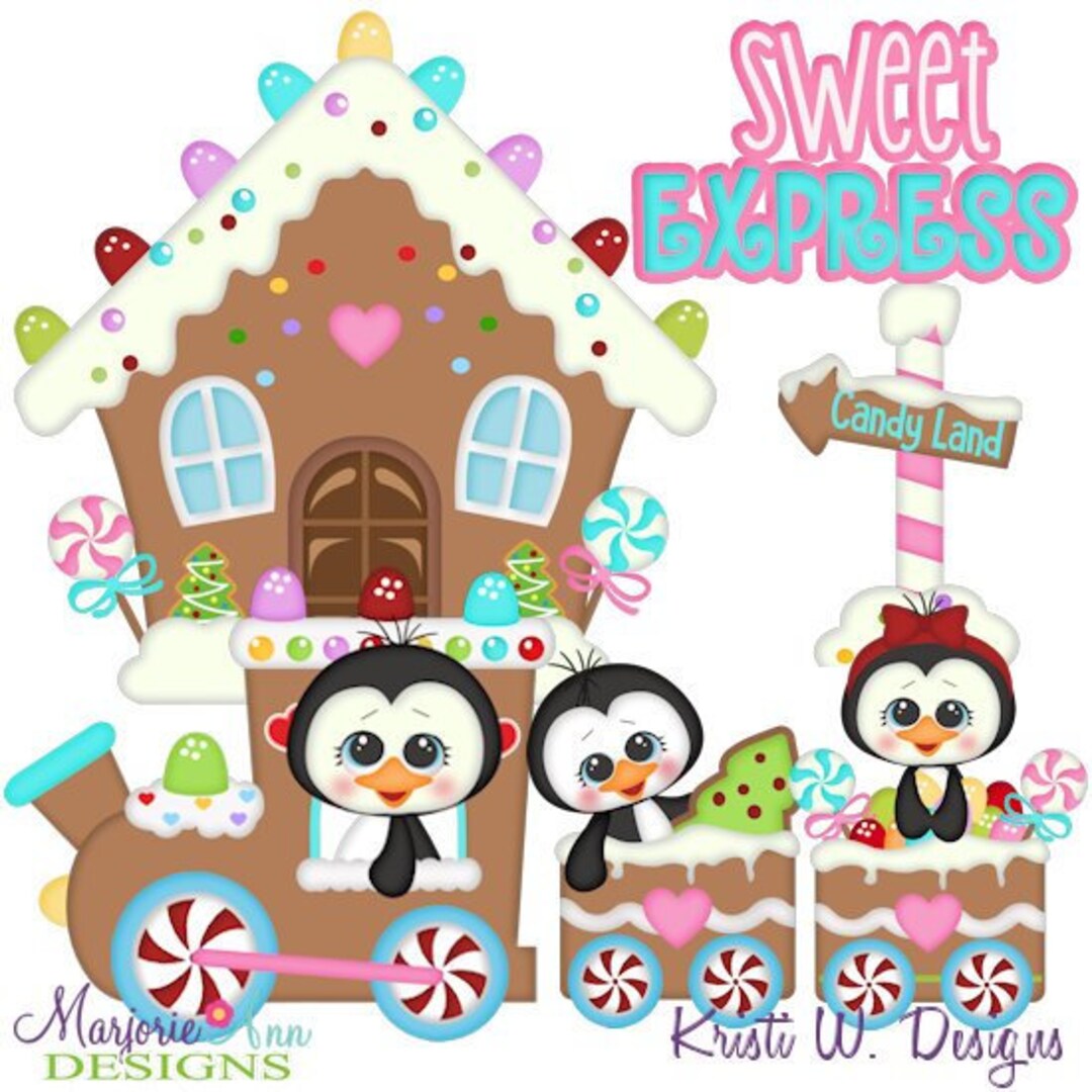 Sweet Train-penguins Clipart-instant Download-digital Clipart-png Clip Art-digital Scrapbooking ...