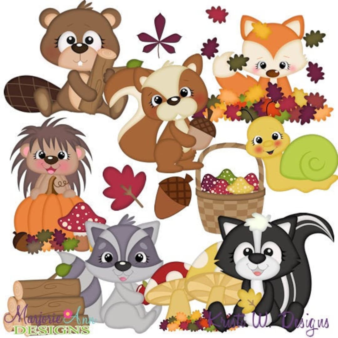 Autumn Animals Clipart-digital Clipart-png Clip Art-digital ...