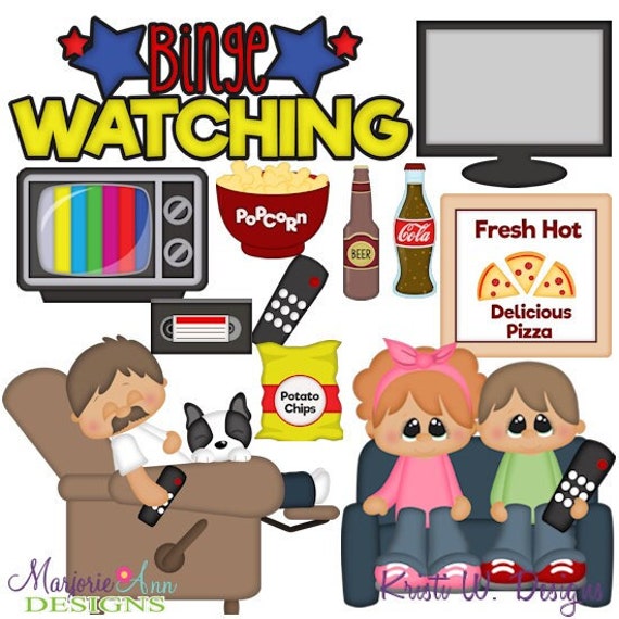Binge Watching Clipart-instant Download-digital Clipart-png | Etsy