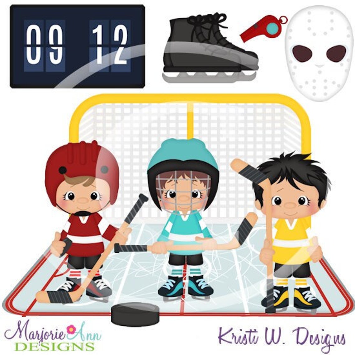 Hockey Boys Clipart-instant Download-digital Clipart-png Clip | Etsy