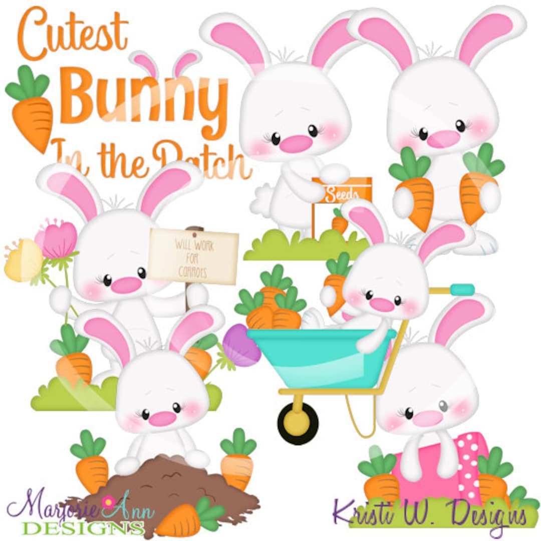 Vegetable Patch Clip Art-instant Download-digital Clipart-easter-cute ...
